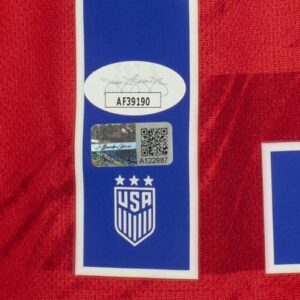 Alex Morgan Signed Red USA Nike Size Extra Large Soccer Jersey JSA - Autographed Soccer Jerseys