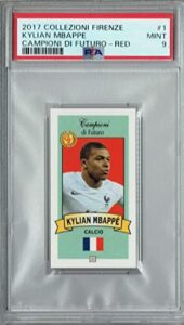 $ psa 9 mint kylian mbappe 2017 campioni di futuro #1 rookie card red back