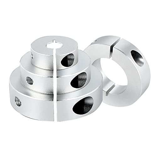 (Pack of 4) Shaft Collar Bore 18mm, Aluminum Alloy One Piece Shaft Collar Clamp Style, 40mm OD, 12mm Thickness, with M5 Set Screws