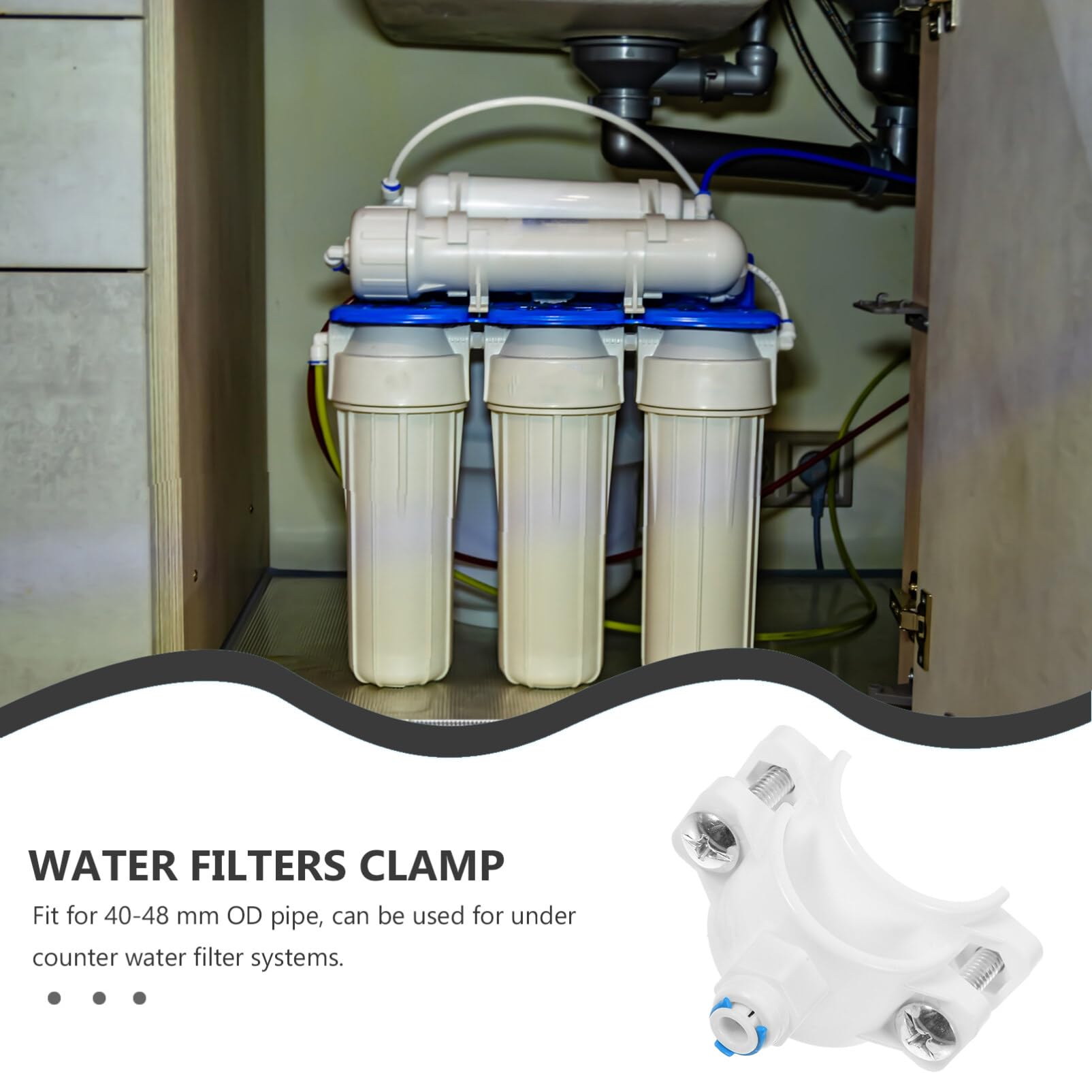 Mounting Accessories Saddle Clamp Drain Plastic Drain Saddle Valve Drain Pipe Saddle Water Drain Sink Saddle Sink Water Filter Water Filters Valve Equipment Pom Plastic Refit White