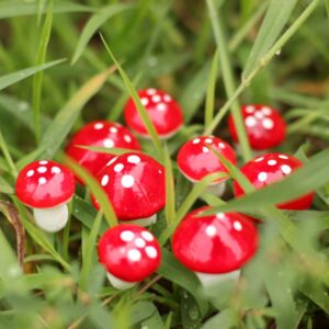 ARTIBETTER 50pcs Mushroom Miniature Figurines Miniature Garden Ornaments Artificial Foam Mushroom Potted Plants Artificial Decor Decoration Mushroom Miniature Ornaments Faux Plant Moss Statue