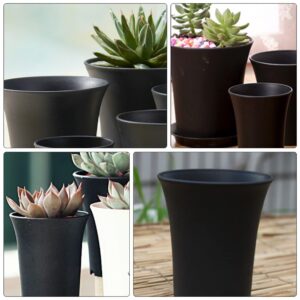 HANABASS 30 pcs Flowerpots Black Bonsai Drainage Indoor Round Outdoor for Plants Holes Balcony Pots Plastic Hole Plant Flower Planting Planter Vegetables Planters Nursery Garden Container