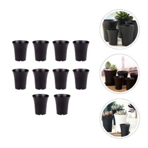 HANABASS 30 pcs Flowerpots Black Bonsai Drainage Indoor Round Outdoor for Plants Holes Balcony Pots Plastic Hole Plant Flower Planting Planter Vegetables Planters Nursery Garden Container