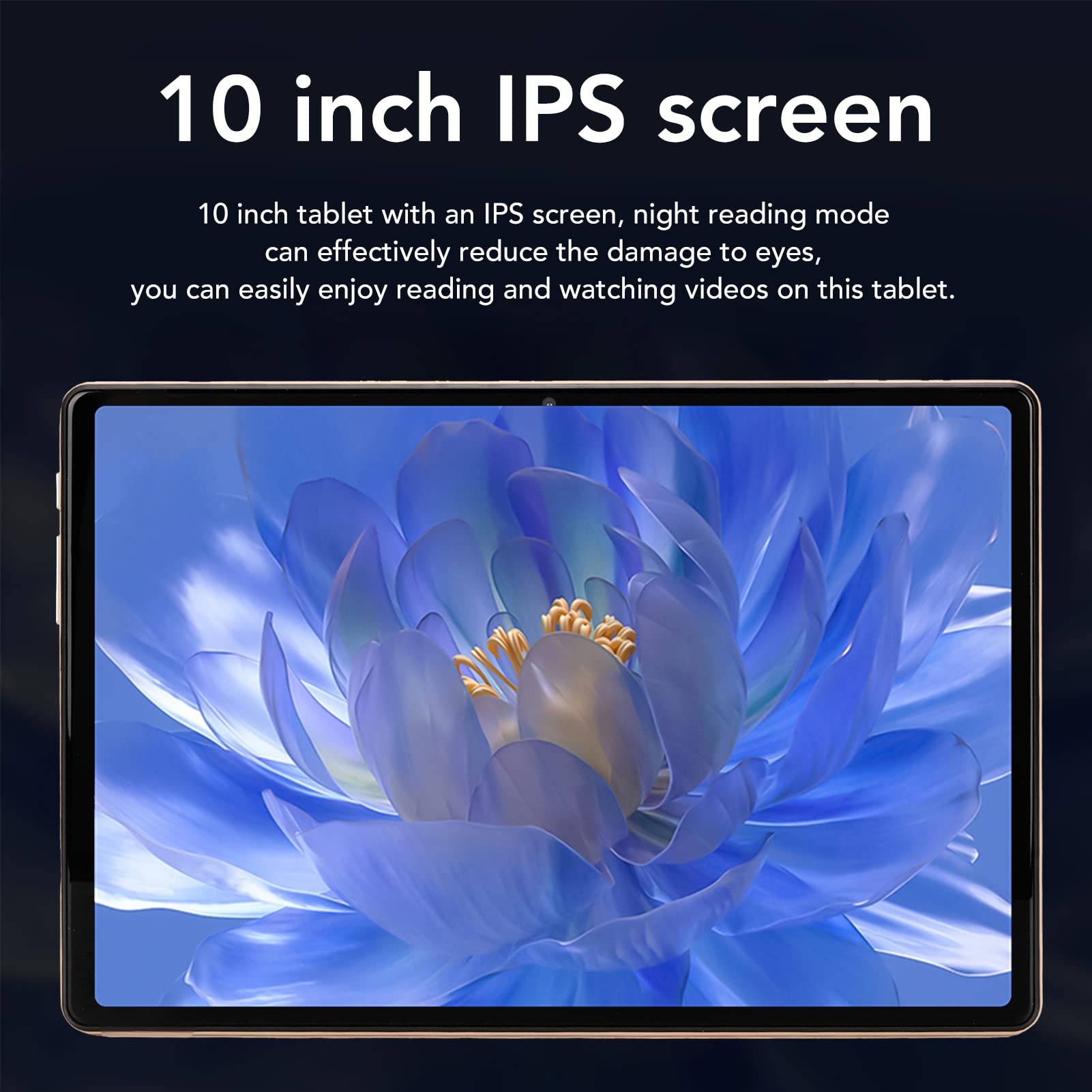 GUPE 10 Inch Tablet, Octa Core Processor 5G WiFi Dual Band Tablet Call Support 6G RAM 256G ROM for Travel for Home (US Plug)