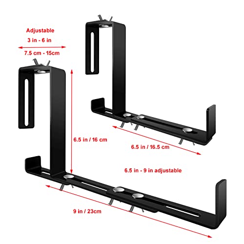 Planter Box Bracket,Flower Box Holder Brackets,Adjustable Window Box Brackets for Patio Garden Fence Pergola Balcony