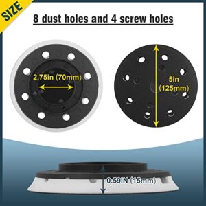 Durable 492280 ETS 125 Eq Jetstream Sanding Pad 125mm (5 in), Hard, 8 Holes fit for festool ETS 125, ES 125, ETSC 125, Pro 5 ltd Random Orbit Sanders Include a 5" Protection Pad 3-Year Warranty