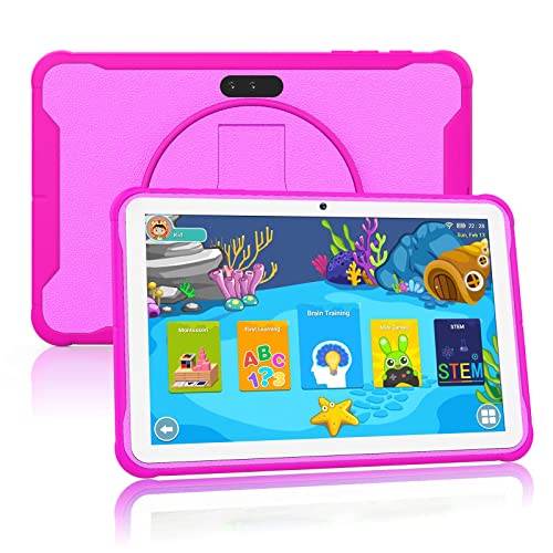 Kids Tablet 10 inch Android Toddler Tablet 3GB 64GB Tablet for Kids APP Preinstalled & Parent Control Kids Learning Education Tablet WiFi Camera,Netflix YouTube Hands-Free Watching(2023 Release),Red