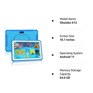 Kids Tablet 10 inch Android Toddler Tablet 3GB 64GB Tablet for Kids APP Preinstalled & Parent Control Kids Learning Education Tablet WiFi Camera,Netflix YouTube Hands-Free Watching(2023 Release),Blue