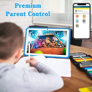 Kids Tablet 10 inch Android Toddler Tablet 3GB 64GB Tablet for Kids APP Preinstalled & Parent Control Kids Learning Education Tablet WiFi Camera,Netflix YouTube Hands-Free Watching(2023 Release),Blue