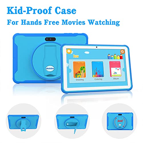 Kids Tablet 10 inch Android Toddler Tablet 3GB 64GB Tablet for Kids APP Preinstalled & Parent Control Kids Learning Education Tablet WiFi Camera,Netflix YouTube Hands-Free Watching(2023 Release),Blue