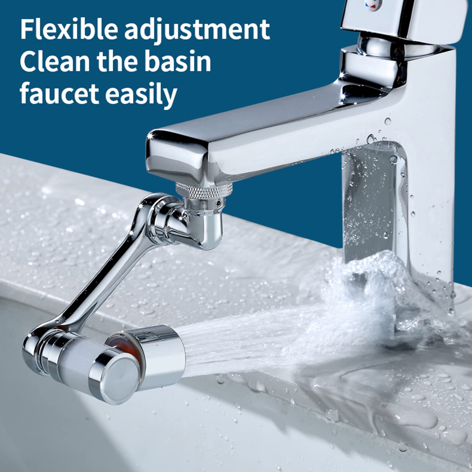 2023 New 1080° Rotating Filter Faucet Extender,PP Cotton Filter Faucet, Universal Splash Filter Faucet, Water Filter Faucet for Kitchen Bathroom, Swivel Faucet Aerator with 2 Water Outlet Modes