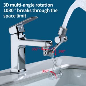 2023 New 1080° Rotating Filter Faucet Extender,PP Cotton Filter Faucet, Universal Splash Filter Faucet, Water Filter Faucet for Kitchen Bathroom, Swivel Faucet Aerator with 2 Water Outlet Modes