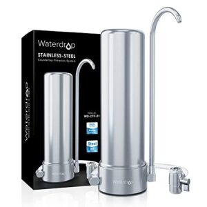 Waterdrop Countertop Filter System & Waterdrop WD-FC-06 Stainless-Steel Faucet Water Filter