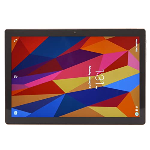 lonuo Tablet Gold, Dual SIM Dual Standby HD IPS Screen 6GB RAM 128GB ROM 100‑240V 8800mAh Office Work Tablet (US Plug)