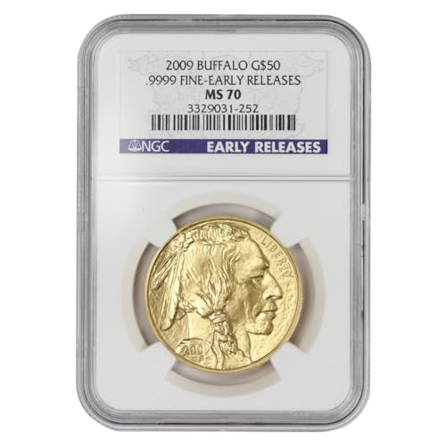 2009 1 oz American Gold Buffalo MS-70 Early Releases $50 MS70 NGC