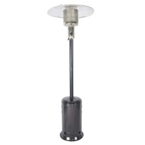 simple deluxe 47,000 btu outdoor propane patio heater with wheels, black