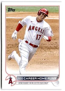 2022 topps update #us92 shohei ohtani home runs los angeles angels baseball trading card