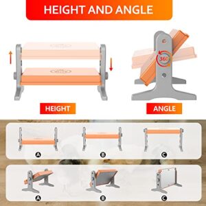 Fuzzy Bird Chick Brooder (12''*8'') Brooder Heater for Chicks Ducks and Birds Incubation Heating Keep Chicks Warm Newly Upgraded Temperature Adjustable Height Adjustable Chick Heating Plate-Orange