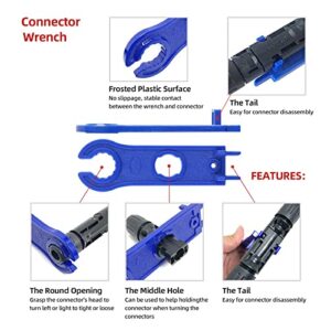 Maelorso Solar Crimping Tool Kit with Solar Connectors, Crimper for AWG14-10,2.5/4/6mm²Solar Panel PV Cable, Wire Stripper and Solar Connector Spanner Wrench