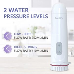 FEELLIFE Portable Bidet Travel Bidet for Women, Men, Baby, Pregnant, Old - Electric Handheld Bidet Sprayer Large Capacity for Personal Hygiene Cleaning with 2 Pressure Options