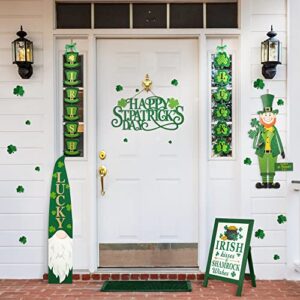 Glitzhome 24"H St. Patrick's Wooden Porch Sign, Welcome Sign for St. Patrick's Day Standing Hanging Home Front Door Yard Party Decor