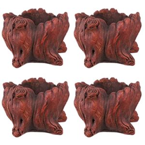 veemoon 4 pcs driftwood decoration wood pen indoor center vintage shaped delicate table tree fake bonsai zen planter concrete exquisite for nice fish plant simulated brown log tank stump