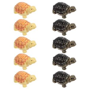 ipetboom ocean toys small turtles ocean animals toys 10pcs mini turtle figurine miniature turtle statue fairys garden animal bonsai plant pot decor miniature ornaments