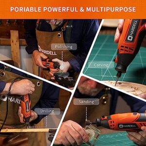 HARDELL Rotary Tool Kit, 160W Power Rotary Tool with Flex Shaft - 7 Variable Speed From 8000 to 35000RPM, 85pcs Accessories, Rotary Tools for Carving, Cutting, Engraving, Sanding, Grinding