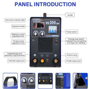 M5RU Welding Machine WS300A 2In1 ARC/TIG IGBT Inverter Arc Electric Welding Machine MMA Welders for Welding Working Electric Working Welding Equipment 110v