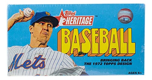 2021 Topps Heritage Baseball Factory Sealed Retail Box 24 Packs of 9 cards, MASSIVE 216 Cards in All. CLASSIC 1972 VINTAGE TOPPS DESIGN Chase rookie cards of an Amazing Rookie Class such as Joe Adell, Alex Bohm, Casey Mize and Many More Bonus 3 cards of y