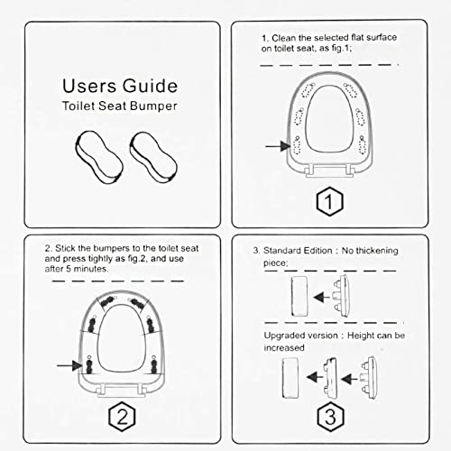 Bidet Toilet Seat Bumpers With Strong Buffer and Adhesive Function For Bidet Attachment (4 pieces)