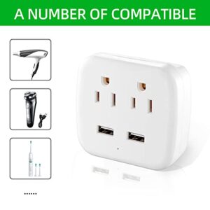 Surge Protector Converter, Outlet Extender with 3 Outlet Splitter and 3 USB Charger (1 USB C), ETL Certified USB Wall Charger Power Adapter, Multi Plug Outlets for Home, Office, School, White