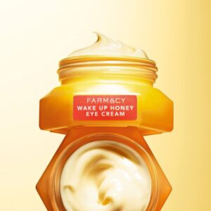 Farmacy Wake Up Honey Eye Cream for Dark Circles and Puffiness - Under Eye Cream for Wrinkles and Bags Under Eyes - Formulated with Caffeine & Vitamin C