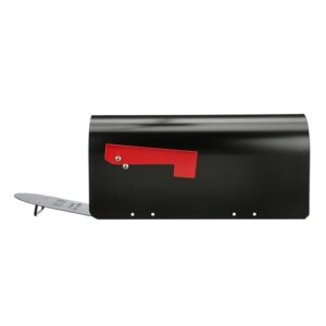 Architectural MAILBOXES Ironside Large Capacity Galvanized Steel black, Post-Mount Mailbox, MB801BAM, Metal, Black