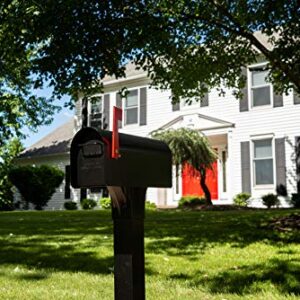 Architectural MAILBOXES Ironside Large Capacity Galvanized Steel black, Post-Mount Mailbox, MB801BAM, Metal, Black