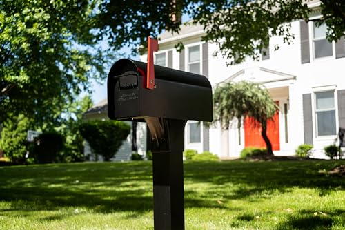 Architectural MAILBOXES Ironside Large Capacity Galvanized Steel black, Post-Mount Mailbox, MB801BAM, Metal, Black