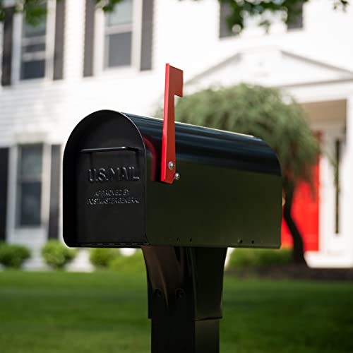 Architectural MAILBOXES Ironside Large Capacity Galvanized Steel black, Post-Mount Mailbox, MB801BAM, Metal, Black