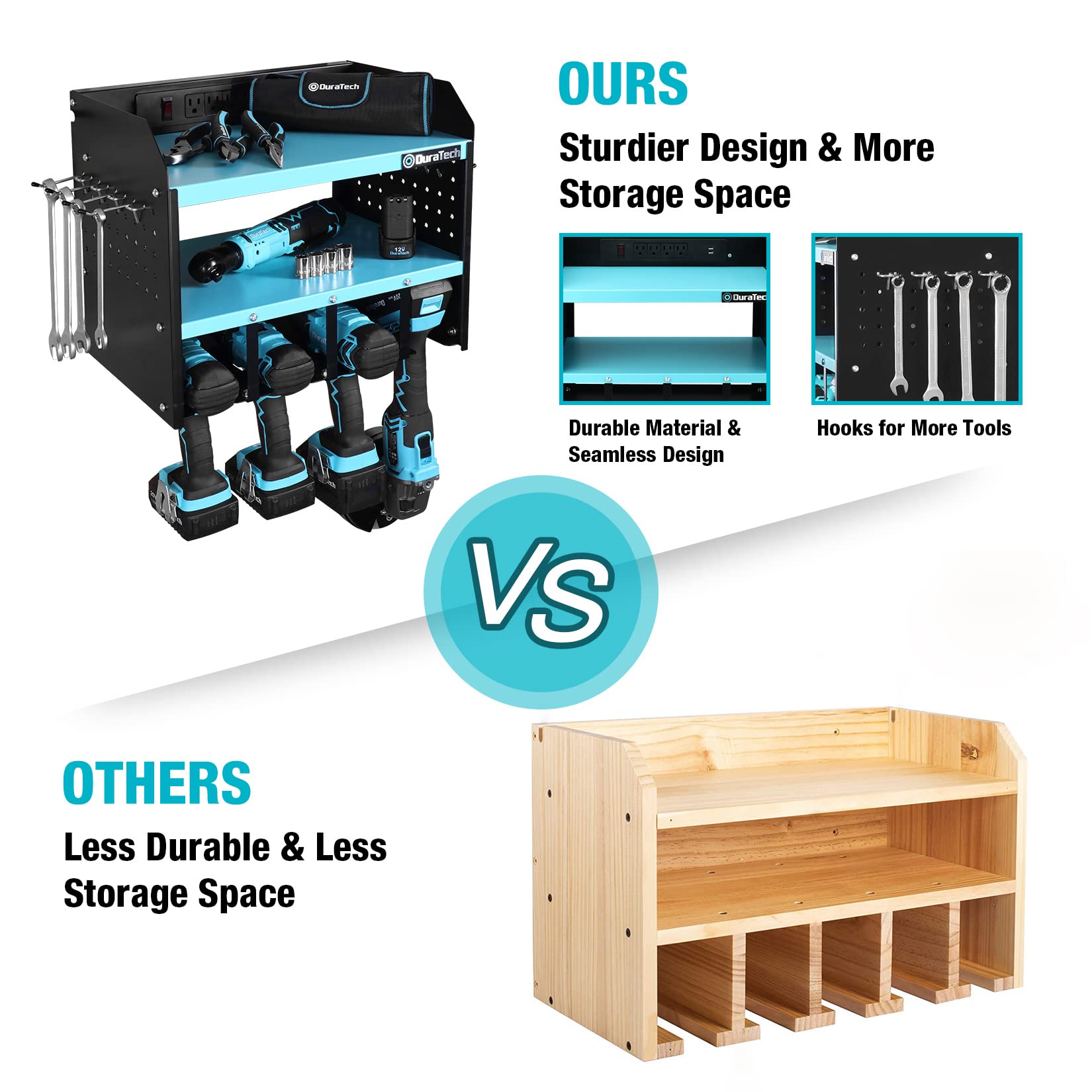 DURATECH 20V Cordless Drill and DURATECH Power Tool Organizer