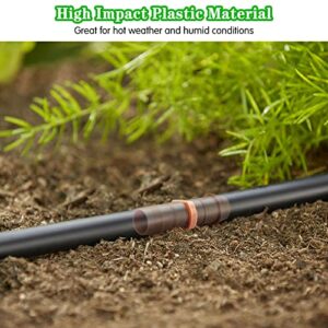 Gardrip 36 Pieces Drip Irrigation Kit：Drip Irrigation Parts for 1/2 Inch Drip Irrigation Tubing with 17mm 0.600" ID Drip Barbed Connectors Including 12 Couplings 10 Tees 6 Elbows 6 Plugs 2 Crosses