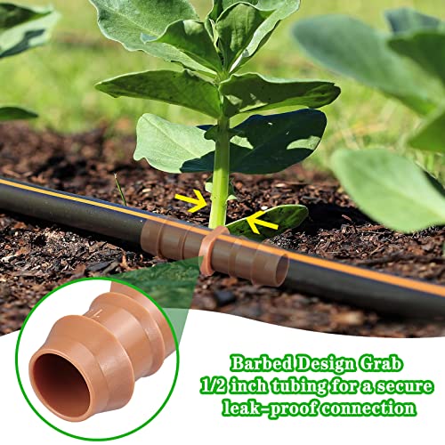 Gardrip 36 Pieces Drip Irrigation Kit：Drip Irrigation Parts for 1/2 Inch Drip Irrigation Tubing with 17mm 0.600" ID Drip Barbed Connectors Including 12 Couplings 10 Tees 6 Elbows 6 Plugs 2 Crosses