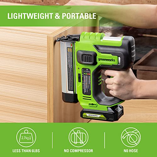 Greenworks 24V 18-Gauge Brushless Cordless AirStrike Brad Nailer (Tool Only)