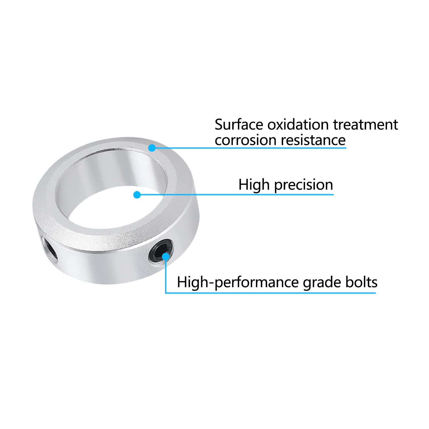 (4-Pack) Aluminum Alloy 22mm Bore Shaft Collars Screw Style，Bore Shaft Collars with 22mm Bore Size, 35mm Outer Diameter, and 10mm Width - Suitable for CNC Machine Tools