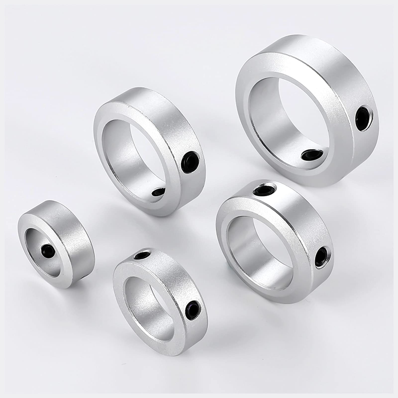 (4-Pack) Aluminum Alloy 22mm Bore Shaft Collars Screw Style，Bore Shaft Collars with 22mm Bore Size, 35mm Outer Diameter, and 10mm Width - Suitable for CNC Machine Tools