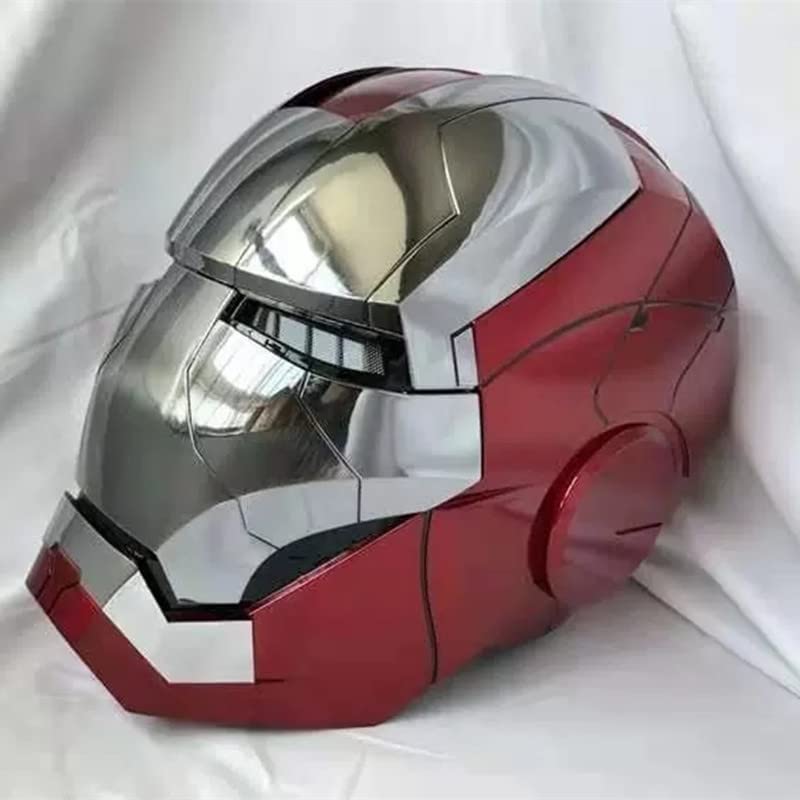 YONTYEQ Iron-man MK 5 Helmet Wearable Electronic Open/Close Iron-man Mask Kids Toys Birthday Christmas Gift (Silver)