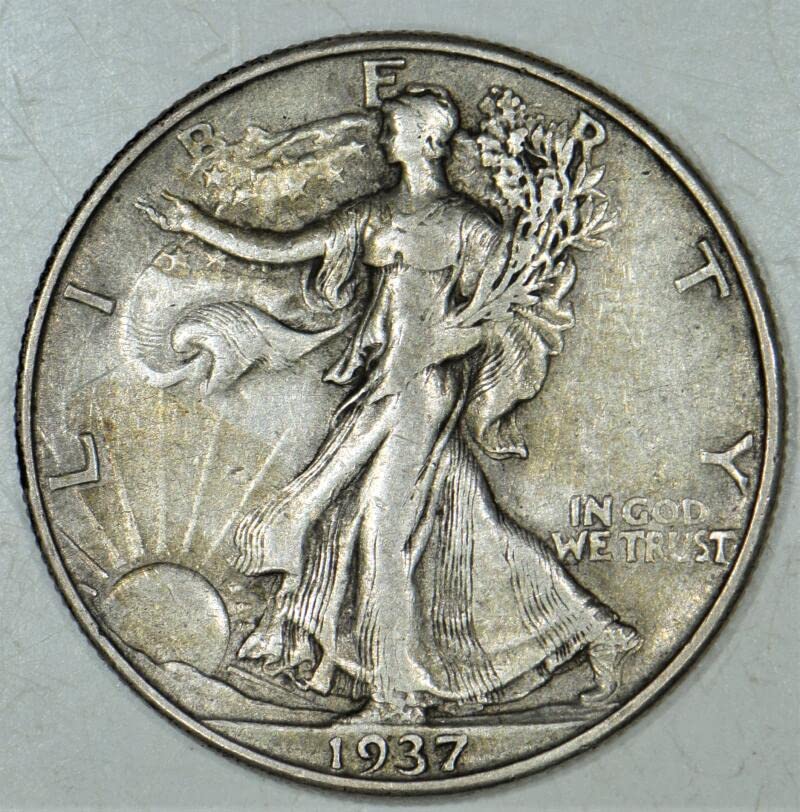 1937 D Walking Liberty Half Dollar XF-AU