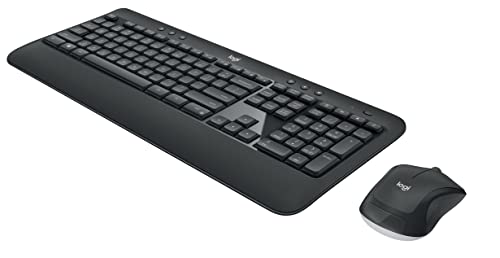 Logitech MK540 Advanced Wireless Keyboard & Mouse Combo Active Lifestyle Travel Home Office Modern Bundle with Micro Glow in the Dark Portable Wireless Bluetooth Speaker, Gel Wrist Pad & Gel Mouse Pad