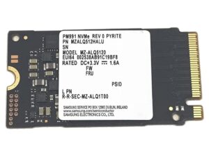 samsung 512gb m.2 2242 42mm pm991 nvme pcie gen 4 x4 tlc ssd (mzalq512halu) for dell hp lenovo laptop ultrabook tablet - internal solid state drive (oem new)