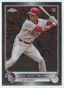 2022 topps chrome #19 lars nootbaar rc rookie st. louis cardinals mlb baseball trading card