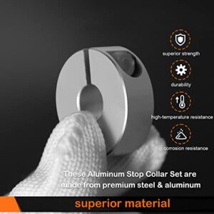 Aluminum Stop Collar Set Drill Bit Depth Stop Split Ring (1/2", 7/16”, 3/8”, 5/16”,1/4”, 7/32”, 3/16”, 1/8”) W/Included Drill Bit Holder