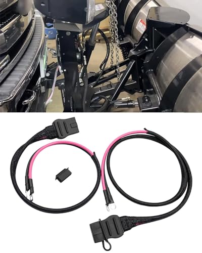 NTSUMI 2 PIN Battery Cable Plow and Truck Side Fit for Western Fisher Snow Plow Replace 21294 61169 8274, Battery Cable Harness with Plug Cover